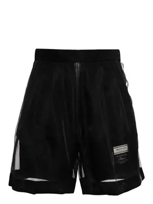 UNDERCOVERISM Tulle-detail Silk Shorts - Black