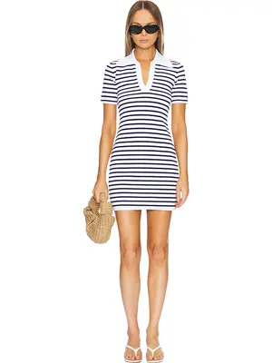 AEXAE Technical Polo Mini Dress - Stripe