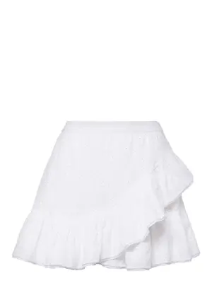 Poupette St Barth Bova Broderie Anglaise Miniskirt - White