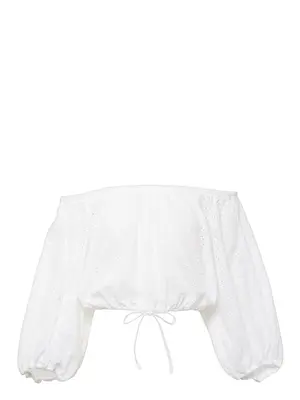 Poupette St Barth Bova Broderie Anglaise Top - White