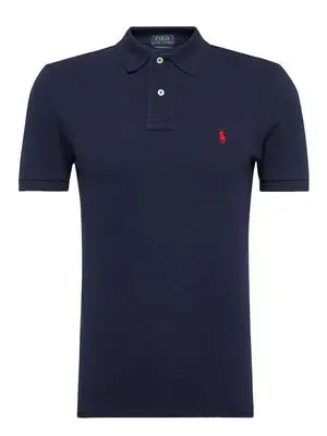 Polo Ralph Lauren Logo Cotton Piqué Polo Shirt - Blue