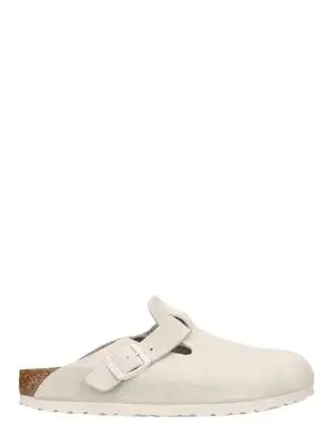 BIRKENSTOCK Birkenstock Suede Boston Clogs White