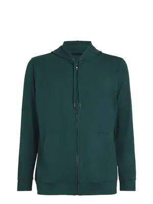 Derek Rose Micromodal Zip-up Hoodie - Green