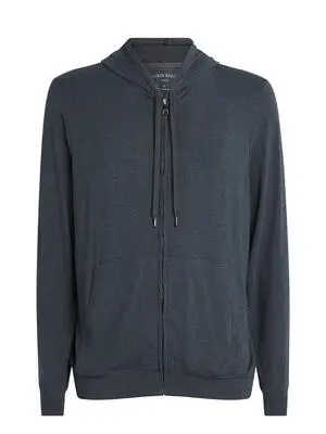 Derek Rose Micromodal Zip-up Hoodie - Grey