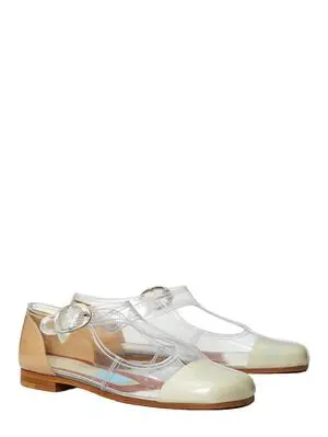 Tory Burch Tory Burch Violet T-Strap Mary Janes Clear