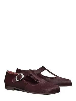 Tory Burch Violet T-strap Mary Janes - Dark Carmine