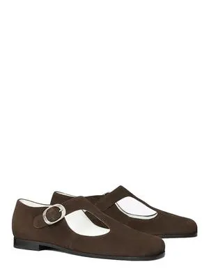 Tory Burch Violet T-strap Mary Janes - Dark Cocoa