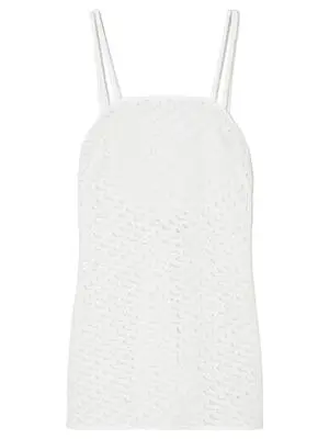 Tory Burch Broderie Anglaise Mini Dress - White
