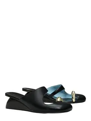 Tory Burch Pierced Mule Wedge - Nero