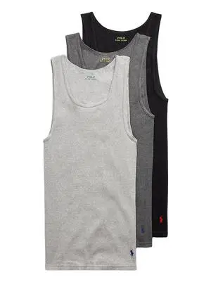 Ralph Lauren Classic Fit Wicking Tank 3-pack - Grey Assorted