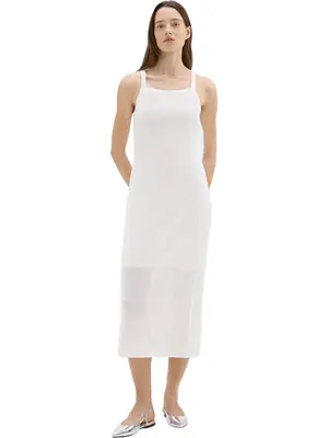 Theory Pointelle Midi Dress - White