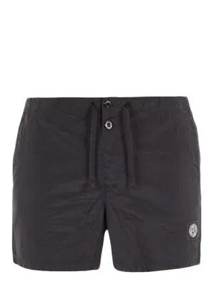 Stone Island Slim Fit Metal Nylon Swim Trunks - Black