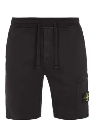 Stone Island Regular Fit Cargo Bermuda Shorts - Black