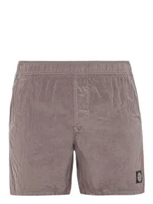 Stone Island Regular Fit Nylon Swim Trunks - Dove Grey