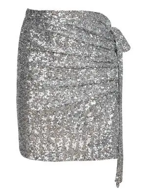 Rabanne Embellished Skirt - Silver