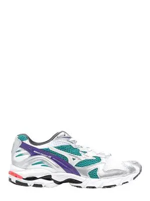 Mizuno Wave Rider Sneakers - White/teal/purple