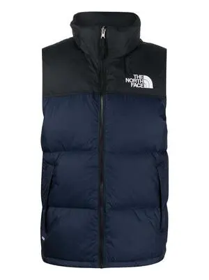 The North Face Logo-embroidered Padded Gilet - Navy Blue/black