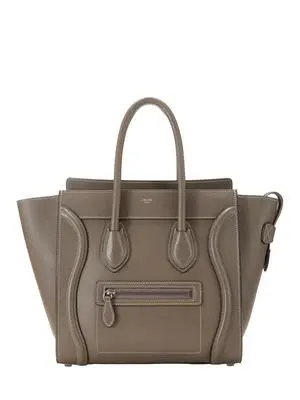 CELINE Céline Drummed Calfskin Luggage Micro