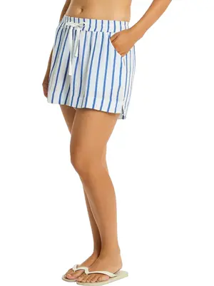 SEA LEVEL Amalfi Cover-up Beach Shorts - Blue