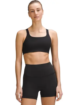 Lululemon Ultralu Square-neck Workout Bra - Black