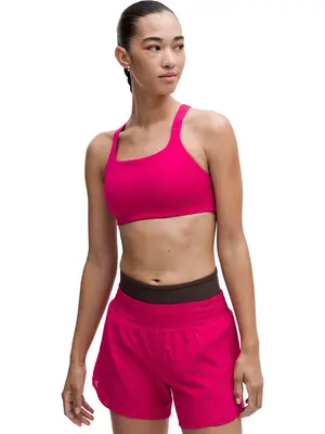 Lululemon Ultralu Square-neck Workout Bra Passionate