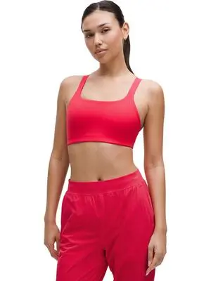Lululemon Ultralu Square-neck Workout Bra Red Glow