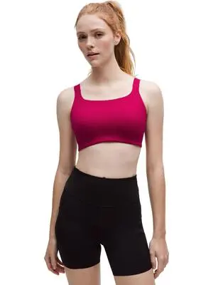 Lululemon Ultralu Square-neck Workout Bra Berry Rumble