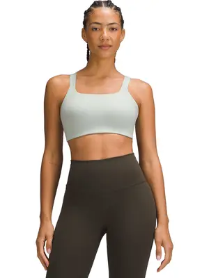 Lululemon Ultralu Square-neck Workout Bra Jade Grey