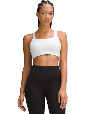 Lululemon Ultralu Square-neck Workout Bra Light Vapor