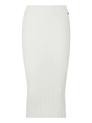 Hugo Ribbed-knit Tube Skirt - White