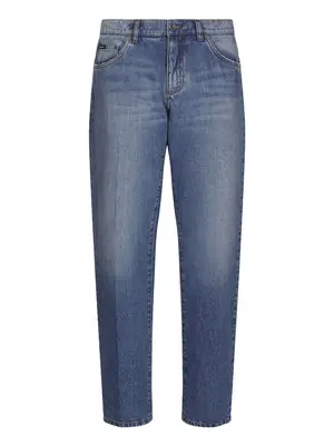 Dolce & Gabbana Mid-rise Straight-leg Jeans - Blue