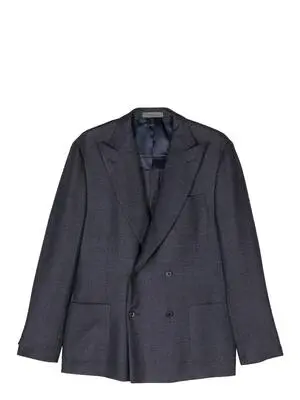 Corneliani Peak-lapels Double-breasted Blazer - Blue