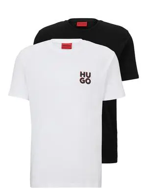 Hugo Dimento Cotton T-shirt - Black