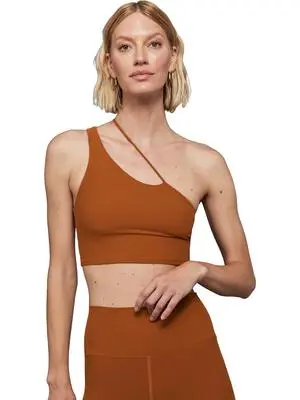 Carbon38 One Shoulder Convertible Bra Top In Melt - Caramel Cafe