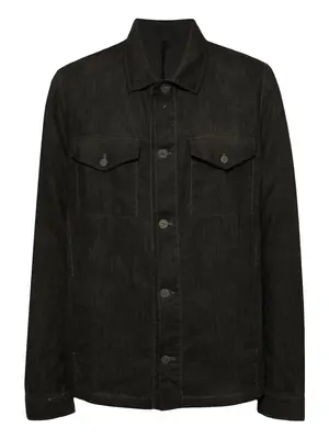 POÈME BOHÉMIEN Linen Shirt Jacket - Grey