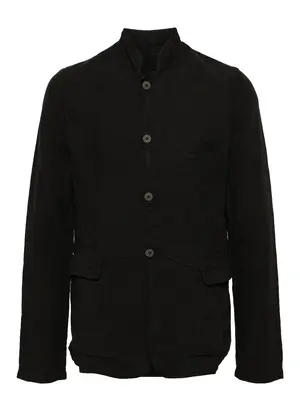 POÈME BOHÉMIEN Linen Shirt Jacket - Black
