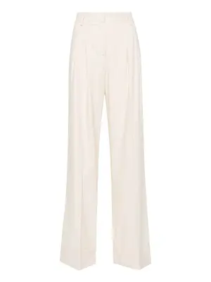 Andamane Nathaniel Pinstripe Wide-leg Trousers - Neutrals