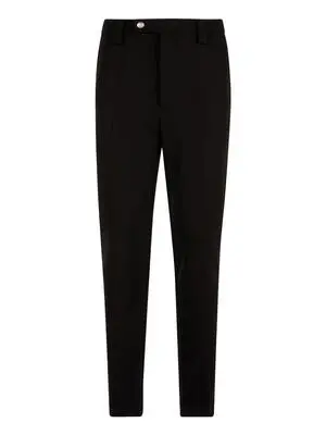 Bally Slim-fit Trousers With Logo Tag - Black