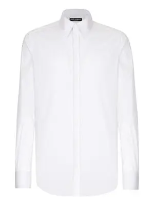 Dolce & Gabbana Striped Poplin Shirt - White