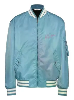 Valentino Garavani Ribbed Bomber Jacket - Blue
