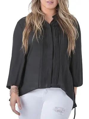 STANDARDS & PRACTICES High-low Blouse - Black