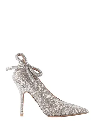 Valentino Garavani Valentino Garavani Crystal-Embellished Satin Pumps Blush
