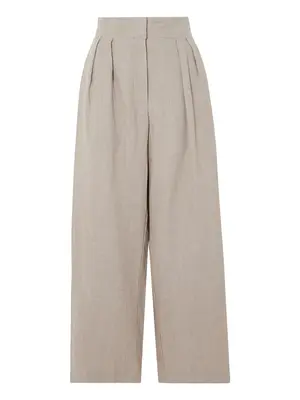 Faithfull The Brand Duomo Linen Wide-leg Pants - Neutrals