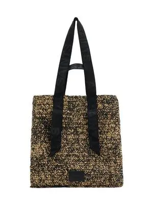 ALLSAINTS Lullah Straw Tote Bag - Biscuit/black
