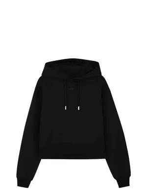 Jacquemus Le Hoodie Gros Grain Cotton Sweatshirt - Black