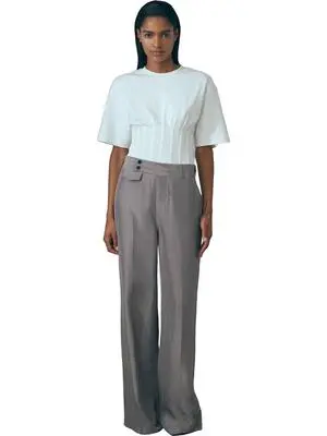 ATELIER Sofia Wide Leg Trousers - Grey