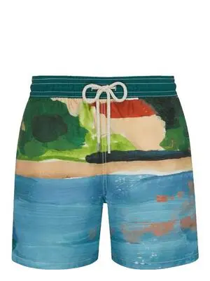 Vilebrequin 360 Landscape Moorea Swim Trunks - Blue