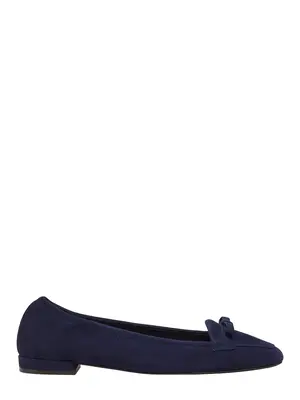 STUART WEITZMAN Stuart Weitzman Tully Suede Ballerina Loafers Nice Blue