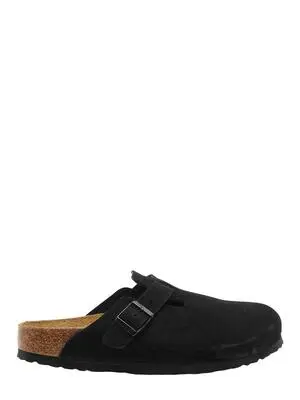BIRKENSTOCK Birkenstock Boston Suede Sliders Black