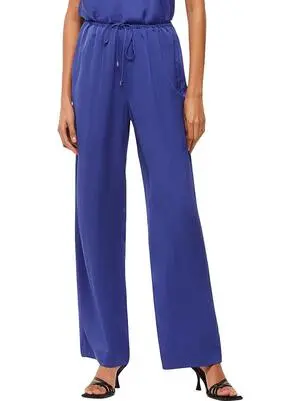 Whistles Clara Wide Leg Trousers - Blue